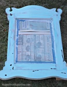 DIY Unicorn Spit Project: Distressing Wood On An Old Mirror - Happy ...