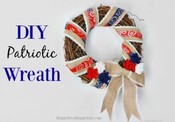 Easy DIY Patriotic Wreath Tutorial - Happy Deal - Happy Day!