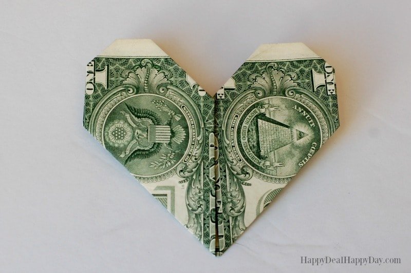 How To Make Heart Shaped Dollar Bill Origami Happy Deal Happy Day 