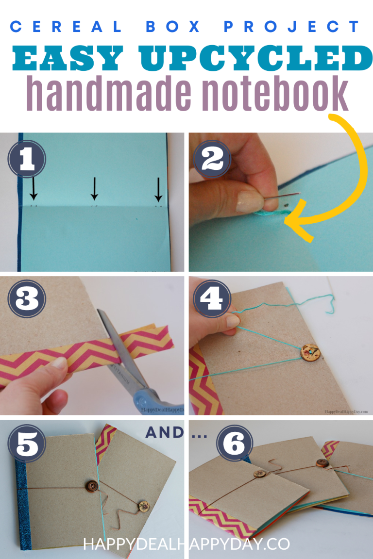 Cereal Box Project: Homemade Notebook - Happy Deal - Happy Day!