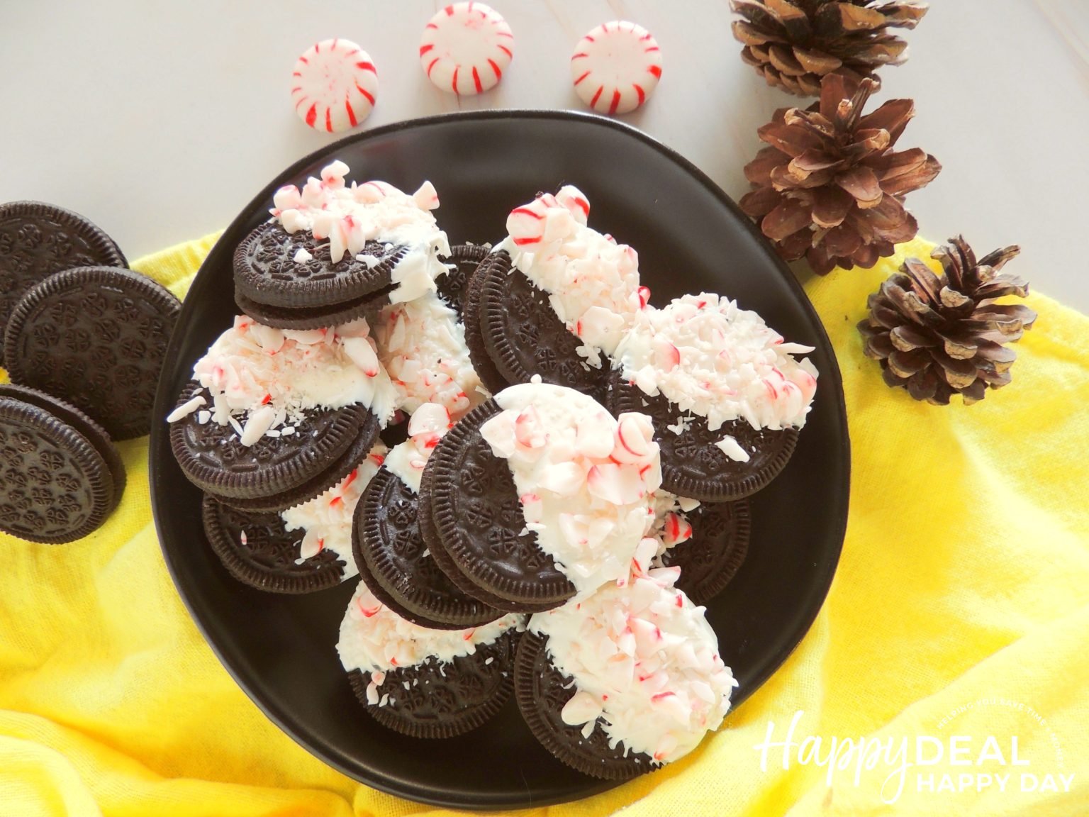 Peppermint Dipped Oreos Recipe - Happy Deal - Happy Day!