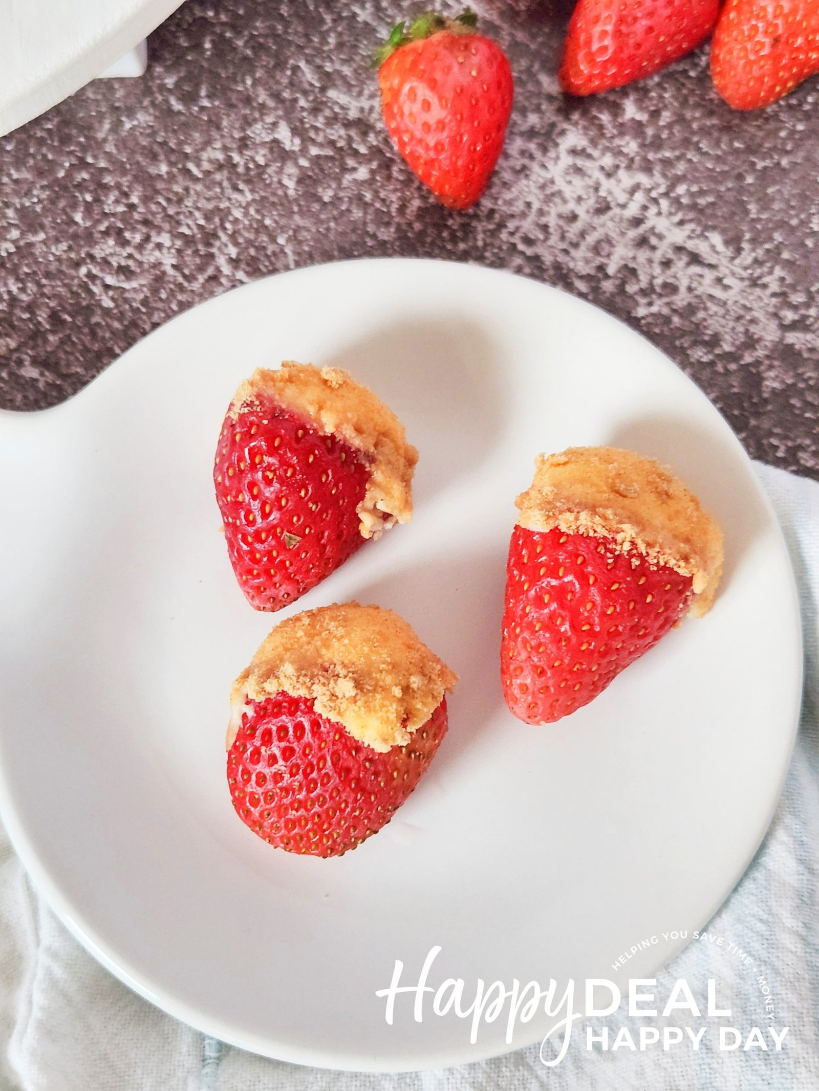 Easy To Make Cheesecake Stuffed Strawberries - Happy Deal - Happy Day!
